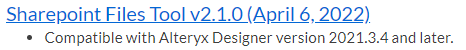 Sharepoint Tools - Alteryx Community