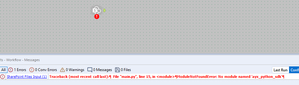 Error: SharePoint Files Input (1): Traceback (most... - Alteryx Community