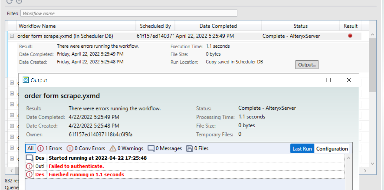 Solved: Outlook 365 Tool - Runs fine on server machine, br... - Alteryx Community
