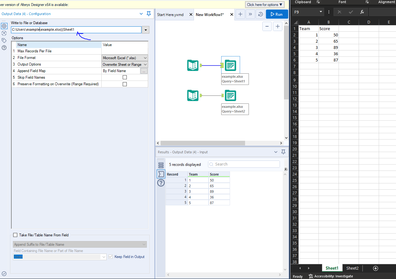 Copy entire excel sheet to output - Alteryx Community