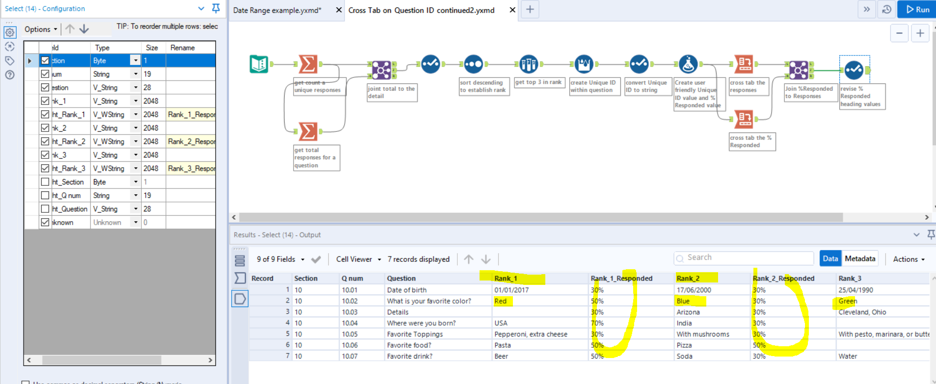 Transpose/Cross Tab one column - Alteryx Community