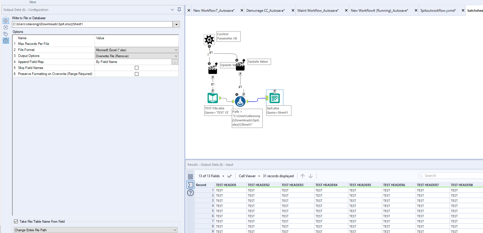 Solved: Splitting Excel File to multiple Outputs - Alteryx Community