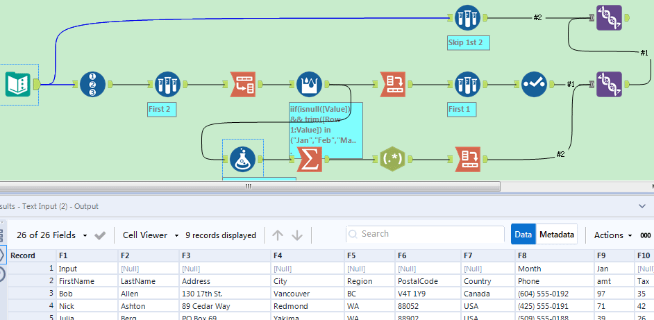 Solved: How to Update header with above row if Blank - Alteryx Community
