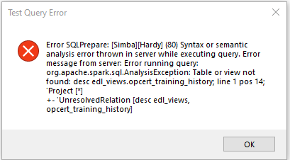 Error with Simba Hive ODBC Driver: Invalid column ... - Alteryx Community