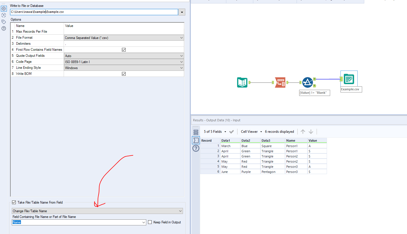 Solved: Export Static Set of Columns plus variable column - Alteryx Community