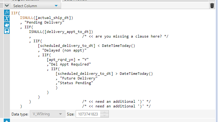 Solved: Malformed If Statement error - Alteryx Community