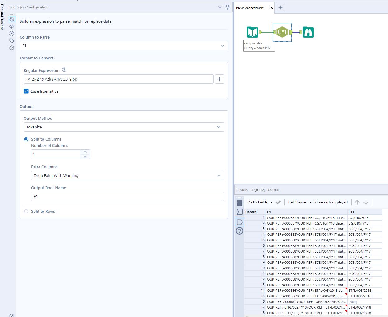 Solved: Need help to extract particular reference from the... - Alteryx ...