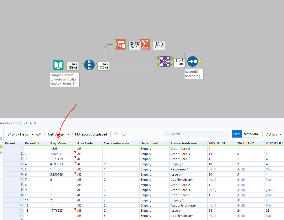 Solved: Calculate average of values in a row - Alteryx Community