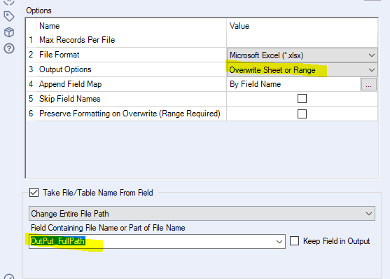 Create one Excel Output File with several sheets? - Alteryx Community