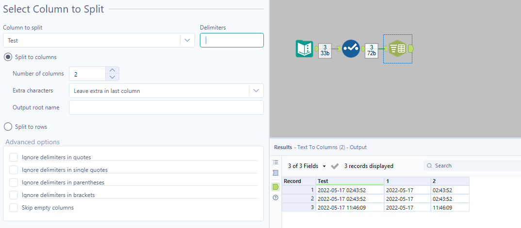 Solved Text To Column How To Separate Empty Spaces Alteryx Community