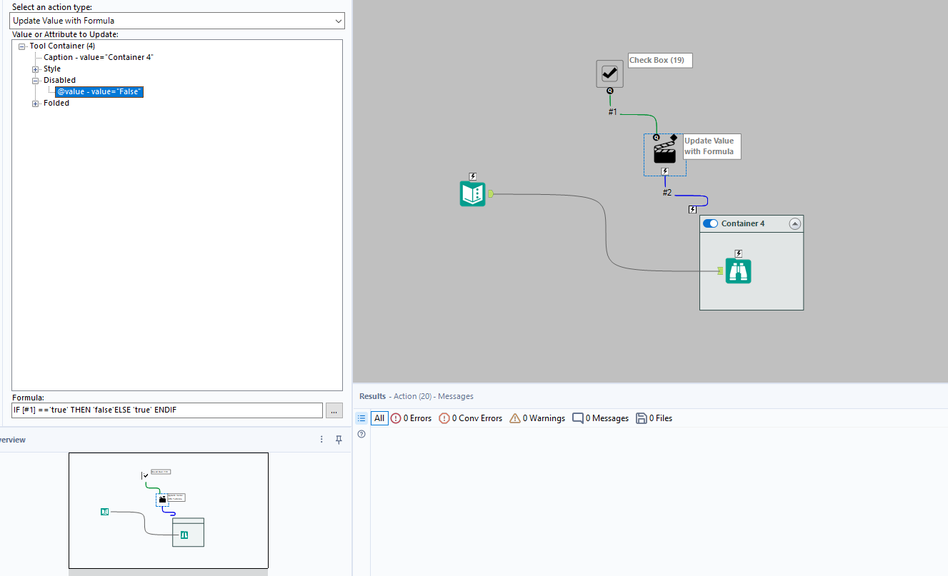 Checkbox for Container option Check to enable\ d... - Alteryx Community