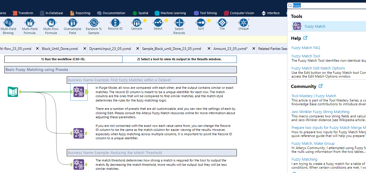 Solved: Fuzzy Match In Alteryx - Alteryx Community