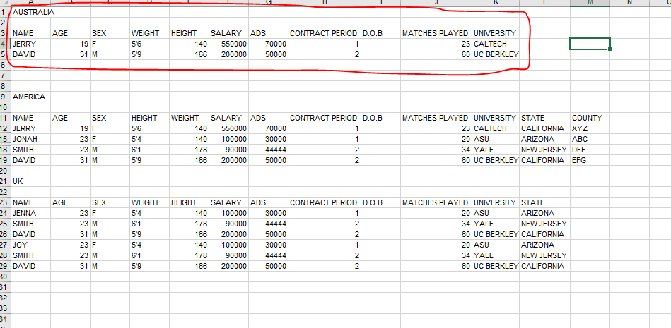 Solved: Extract data from middle of Excel with multiple ca... - Alteryx Community