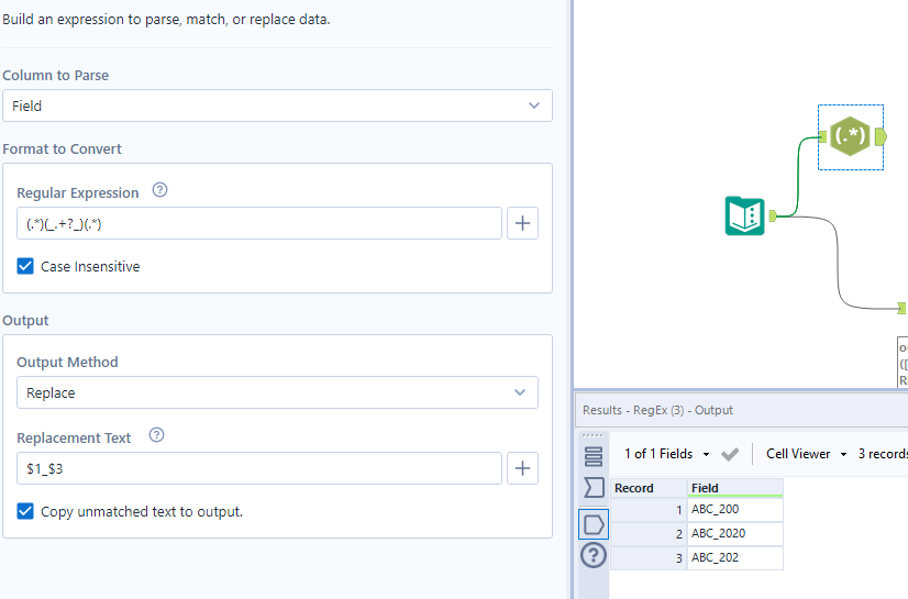 Solved Why Does The Regex Tool Replace The Matched Text N Alteryx 