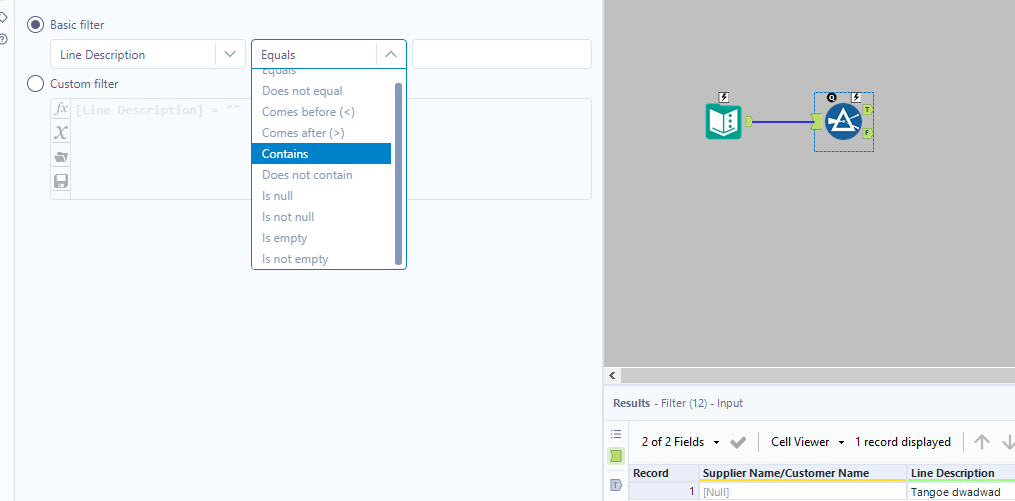 Solved: Filter Tool in Alteryx - Alteryx Community