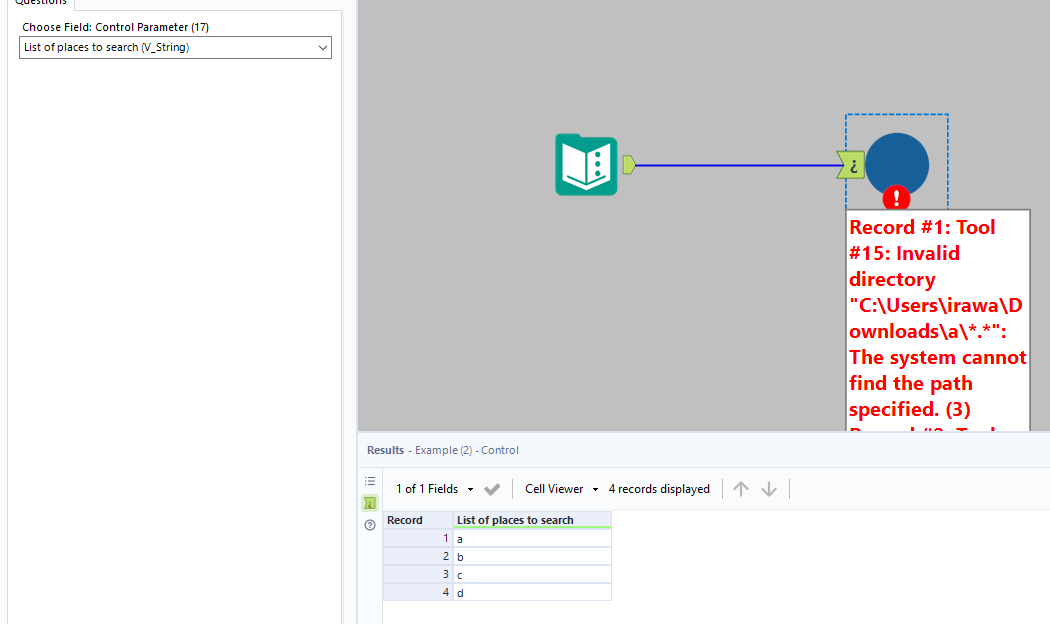 Dynamic input to Directory tool - Alteryx Community