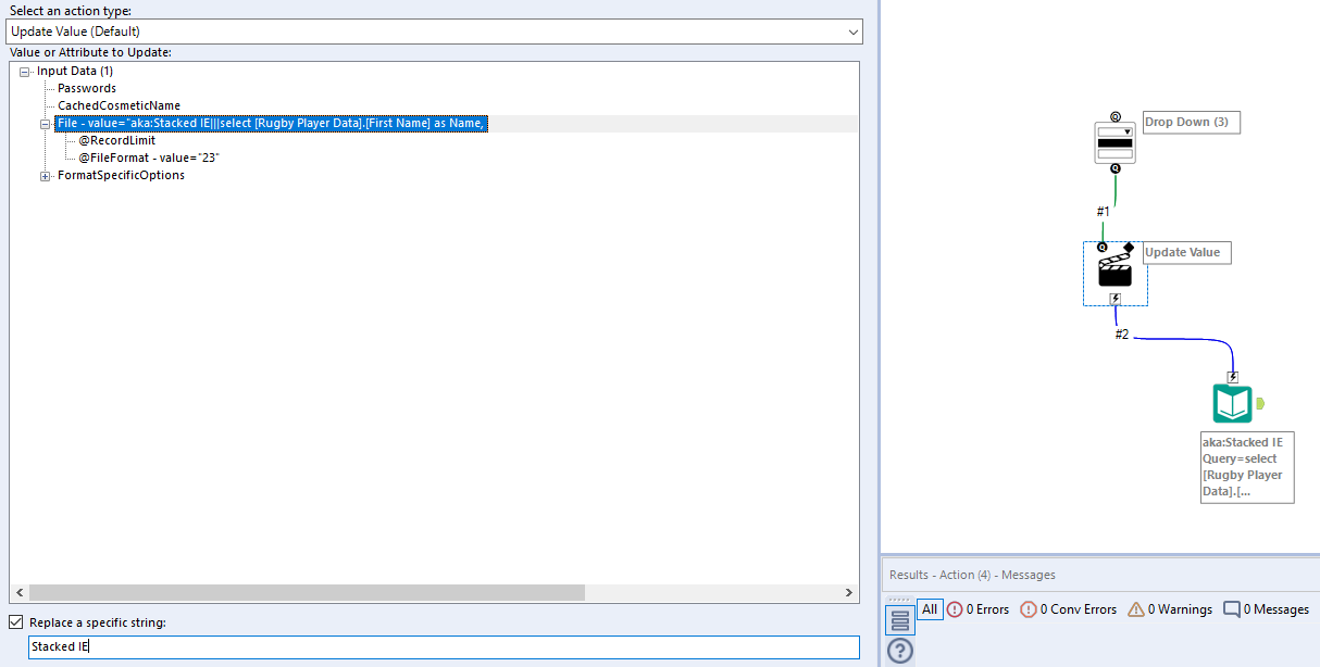 Solved: How to configure Action tool ? - Alteryx Community