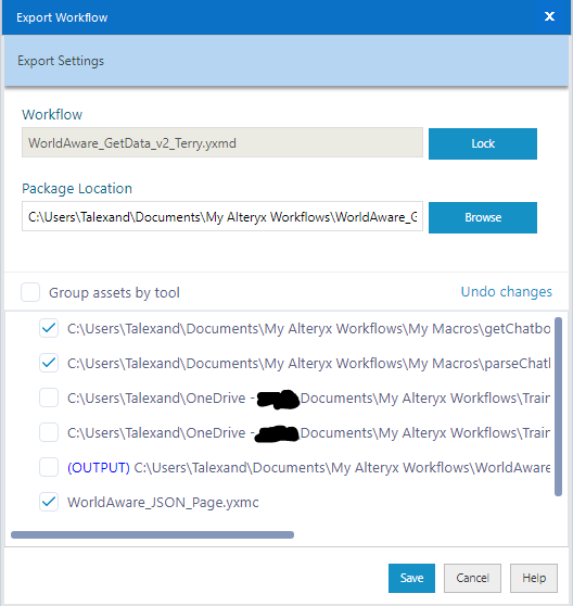 Export Workflow - Improve UX - Alteryx Community