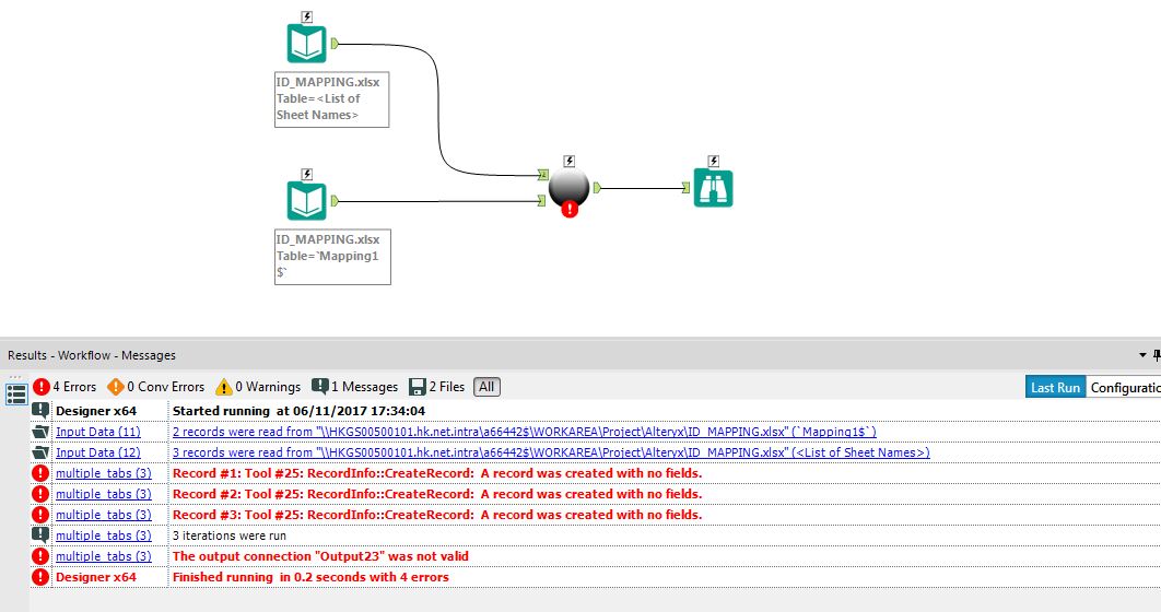 Solved: Run same workflow with inputs from different tab i... - Alteryx ...