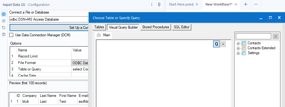 Trying to connect to an Access Database by setting... - Alteryx Community