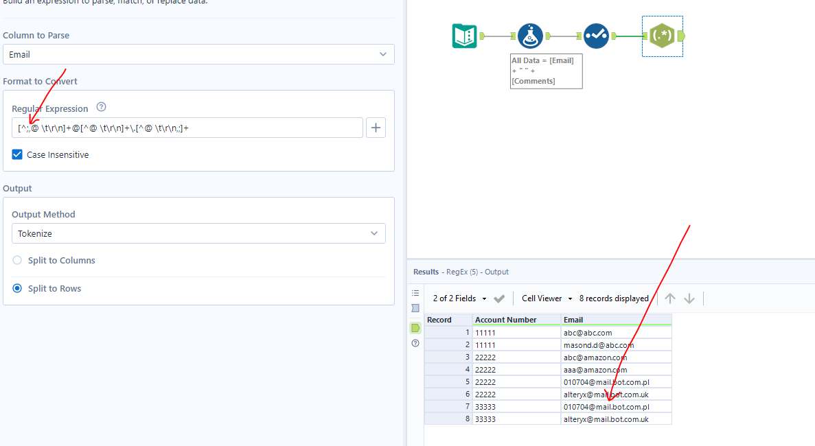 Solved Extracting Email Address From Columns Alteryx Community