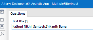 Solved: Multiple Filter Input Through Text box - Alteryx Community