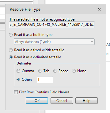 Solved: Input Data: text with delimiter length > 1 - Alteryx Community