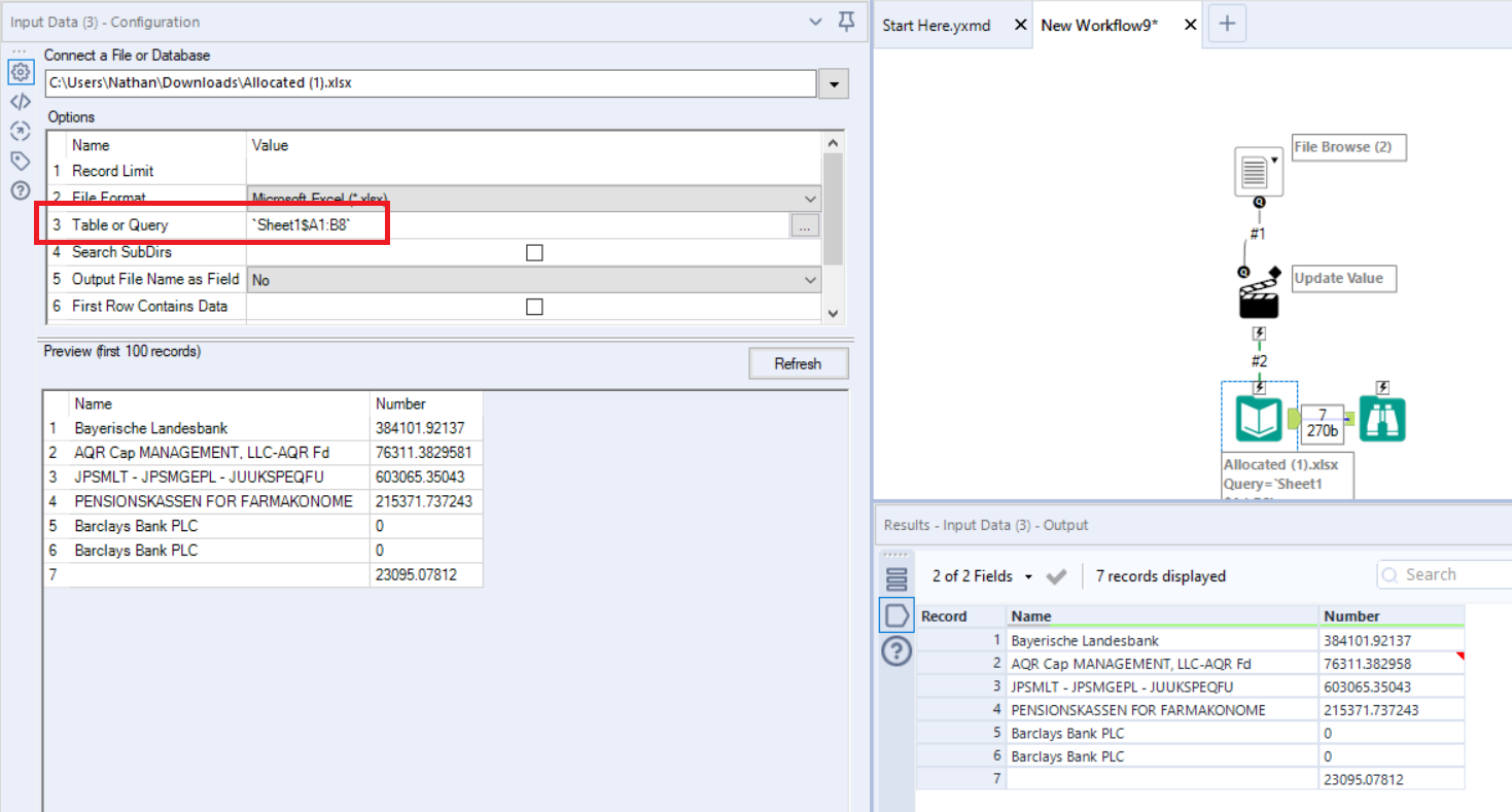 Solved: Analytic App: Input excel file static sheet and ra... - Alteryx Community