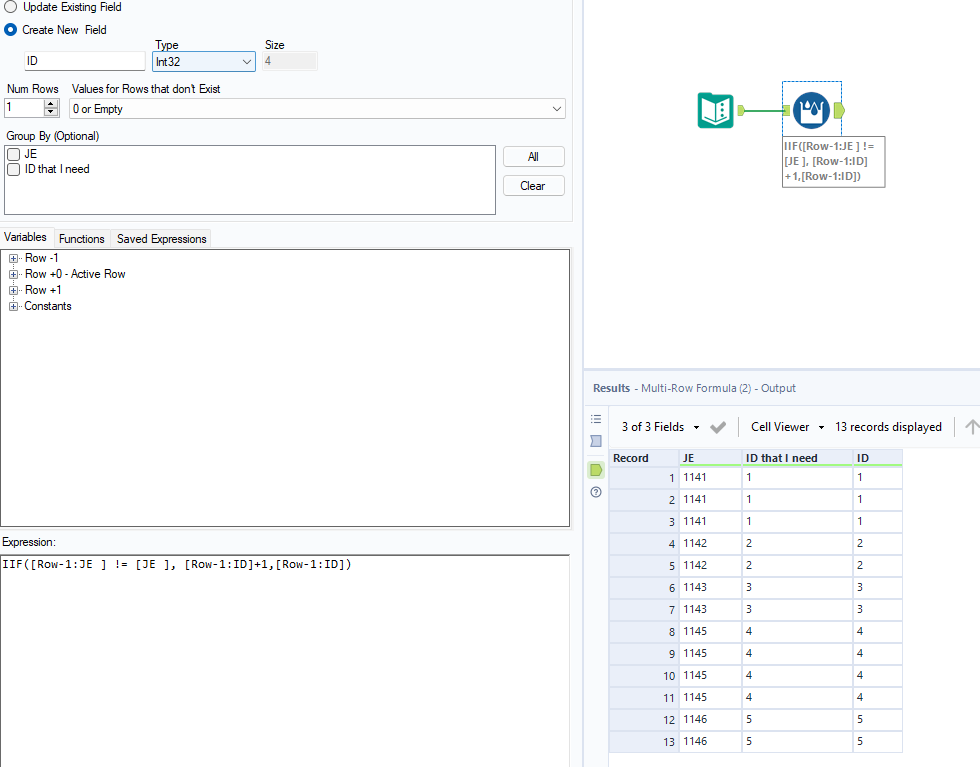 Solved: Consecutive ID with variable changes - Alteryx Community