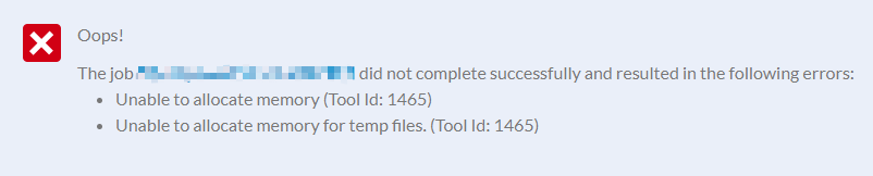 unable to allocate memory - Alteryx Community