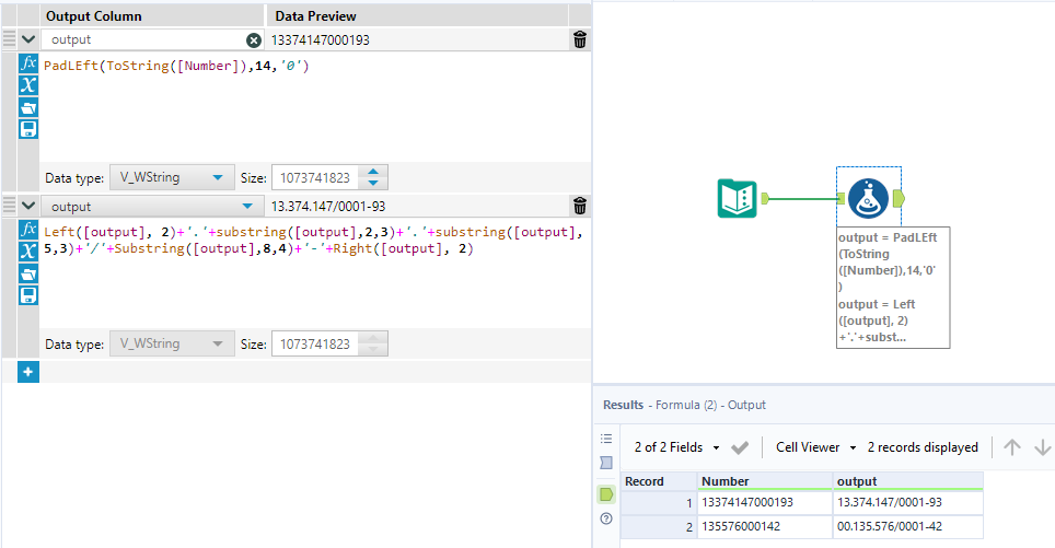 Solved: How to edit string and add dots? - Alteryx Community