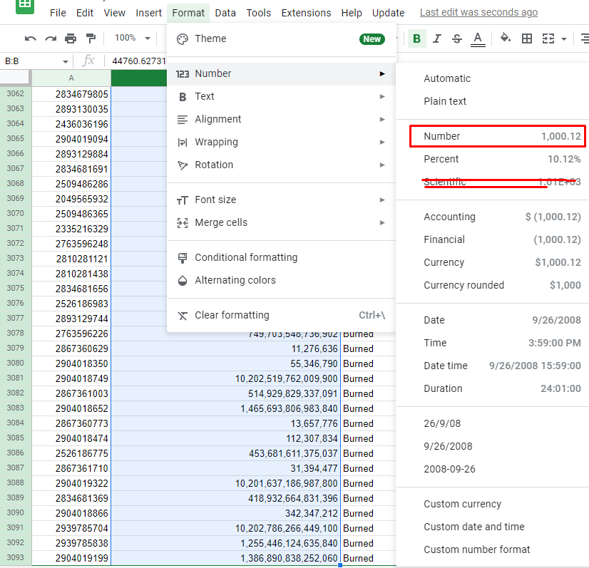 Solved: Importing big numbers from google sheet!!! - Alteryx Community