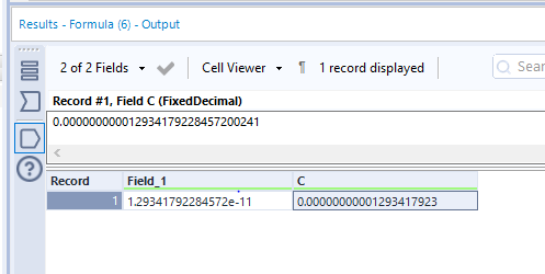 Solved: E Notation issue - Alteryx Community