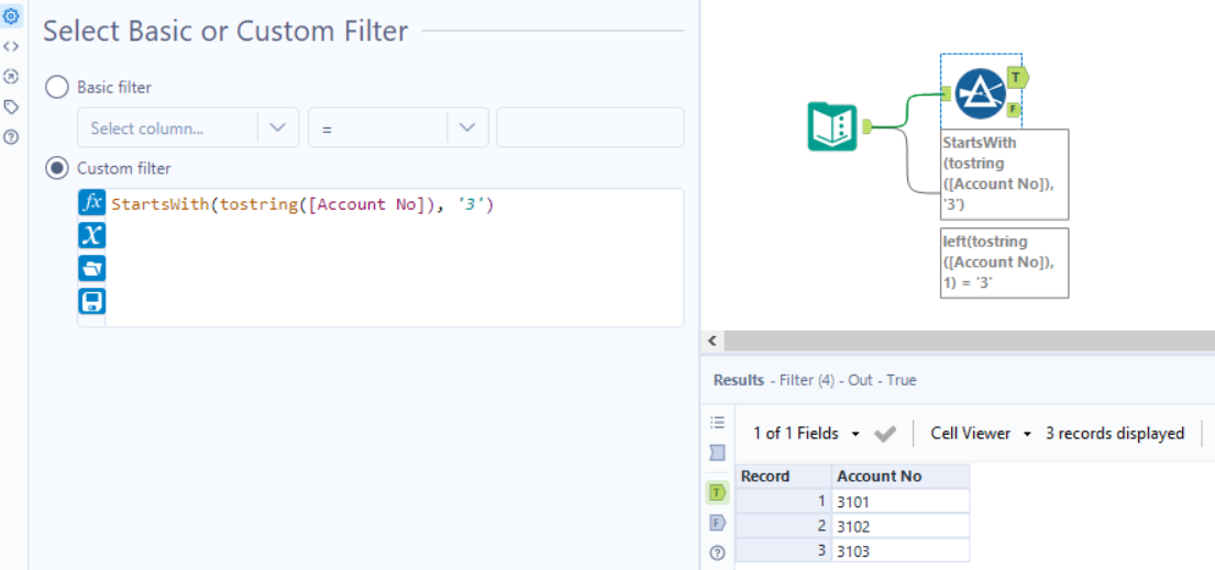 Solved: How can I filter the word that start with certain ... - Alteryx ...