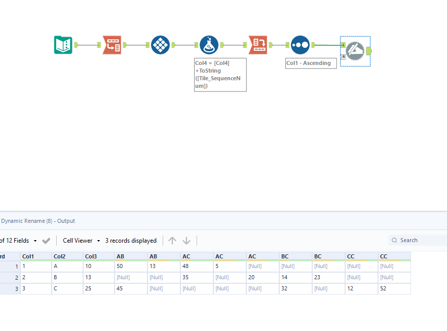 Solved: Transpose Output - Alteryx Community