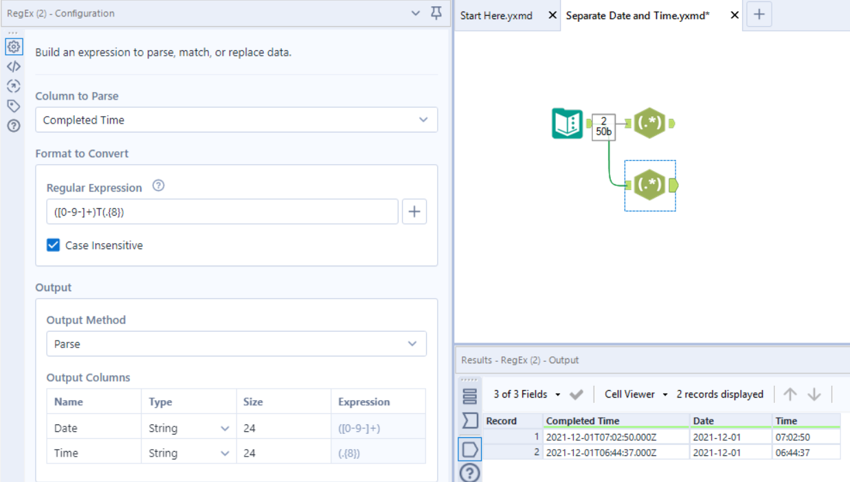 Solved: Separating Date & Time - Alteryx Community