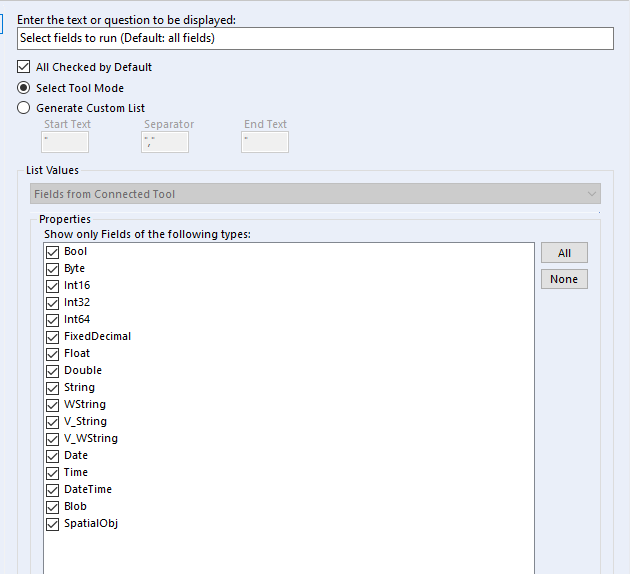 Solved: Analytic App - Dynamic Checkbox List - Alteryx Community