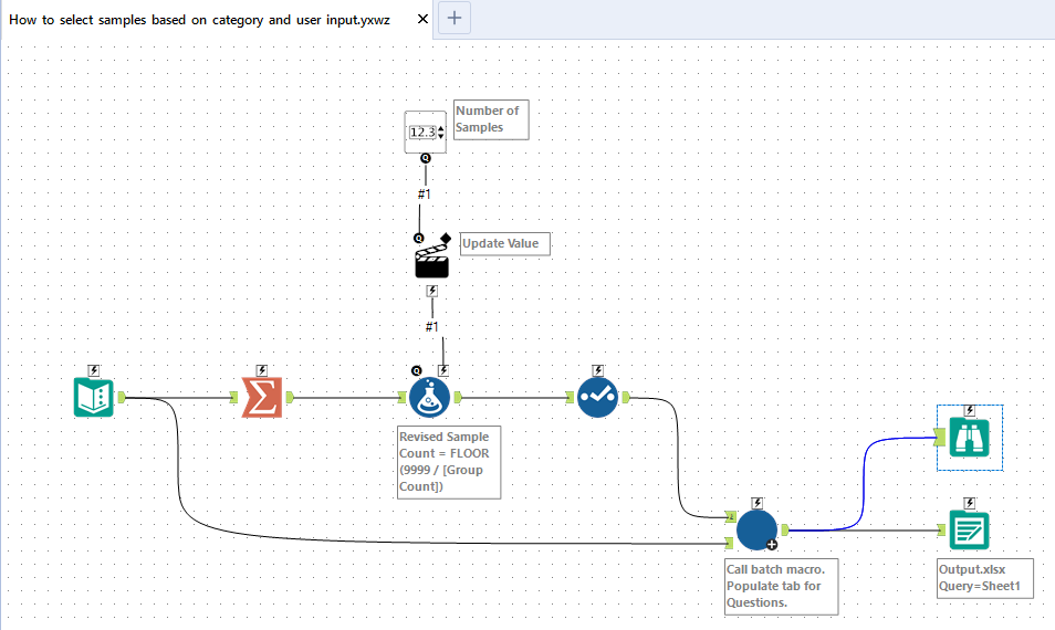 How to select samples based on category and user i... - Alteryx Community
