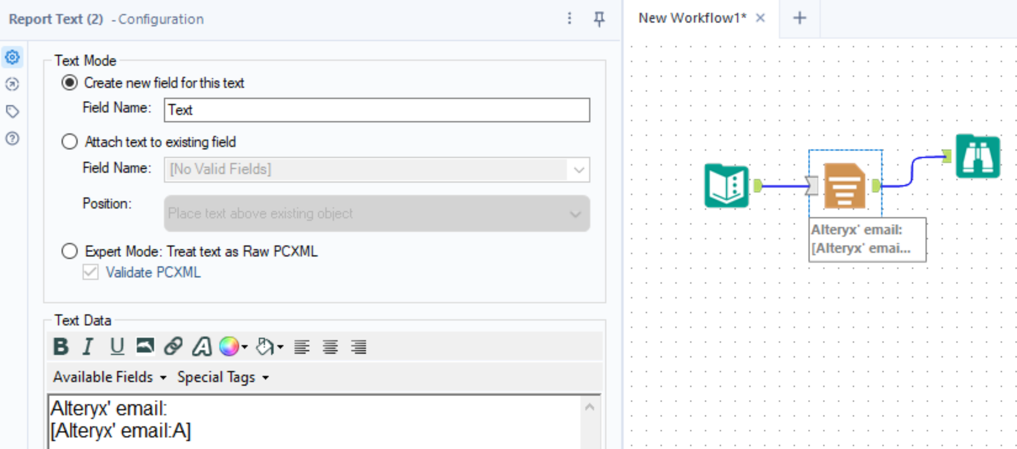 Report Text Tool removing apostrophes and indentat... - Alteryx Community
