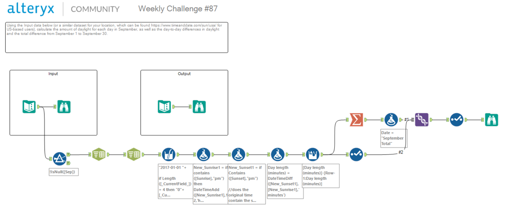 Challenge #87: Losing Daylight - Alteryx Community