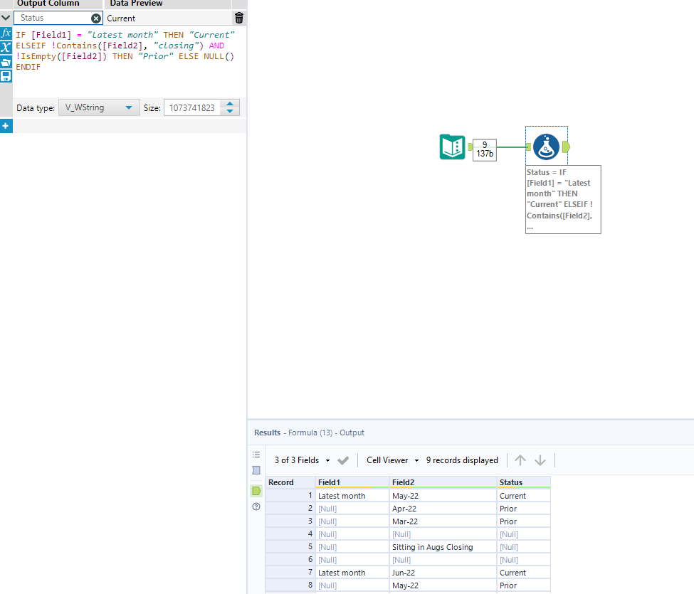 Solved: Current Month and Prior - Alteryx Community