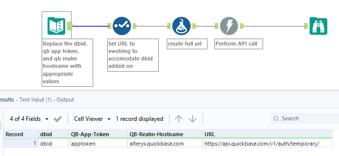 QuickBase API GetTempToken - Alteryx Community