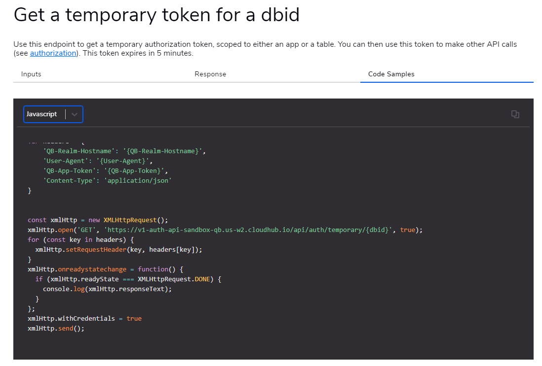 QuickBase API GetTempToken - Alteryx Community