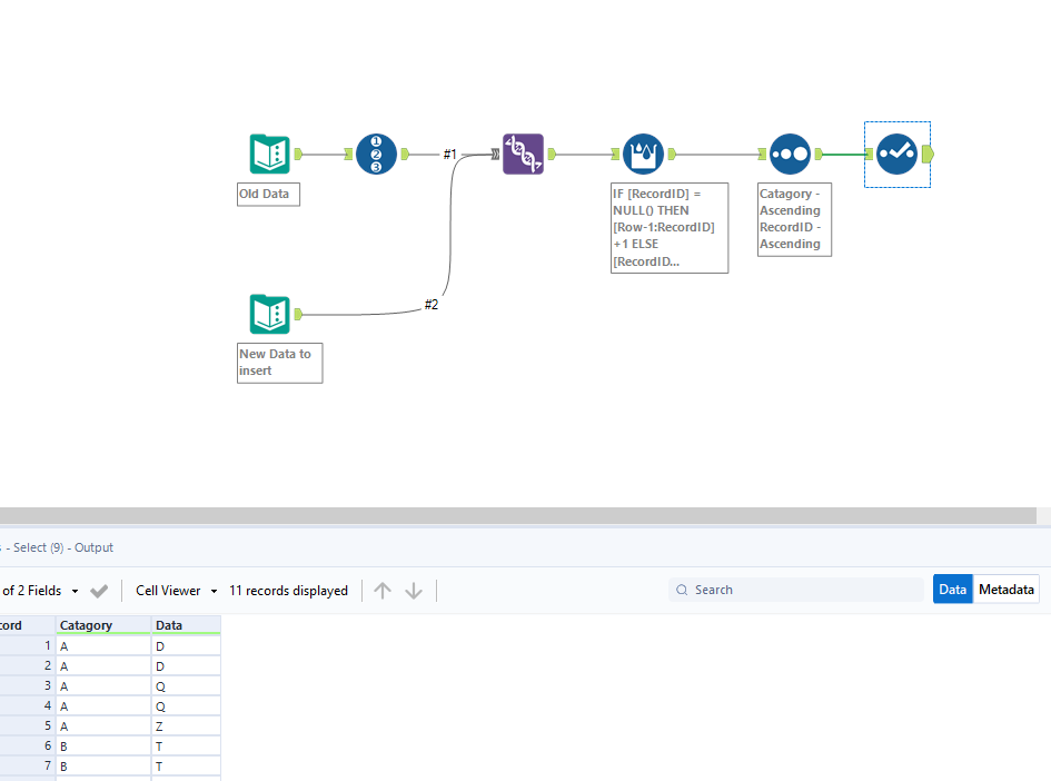 Solved How Insert A Row Based On The Row Count Into A Exi Alteryx