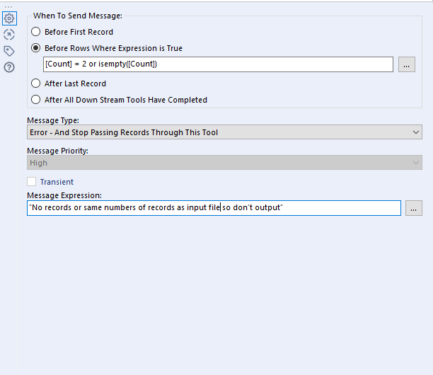 Do Not Want My Output File To Be Updated If No Rec Alteryx Community