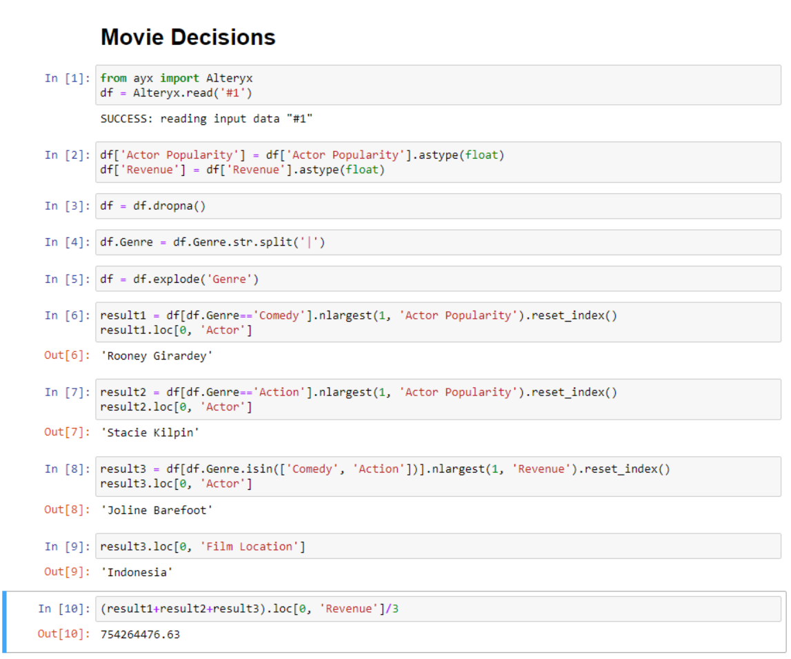 Challenge #335: Movie Decisions - Alteryx Community