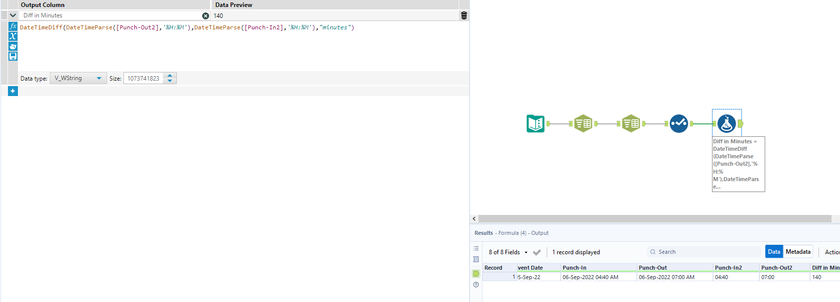 Solved: Difference Between Time - Alteryx Community