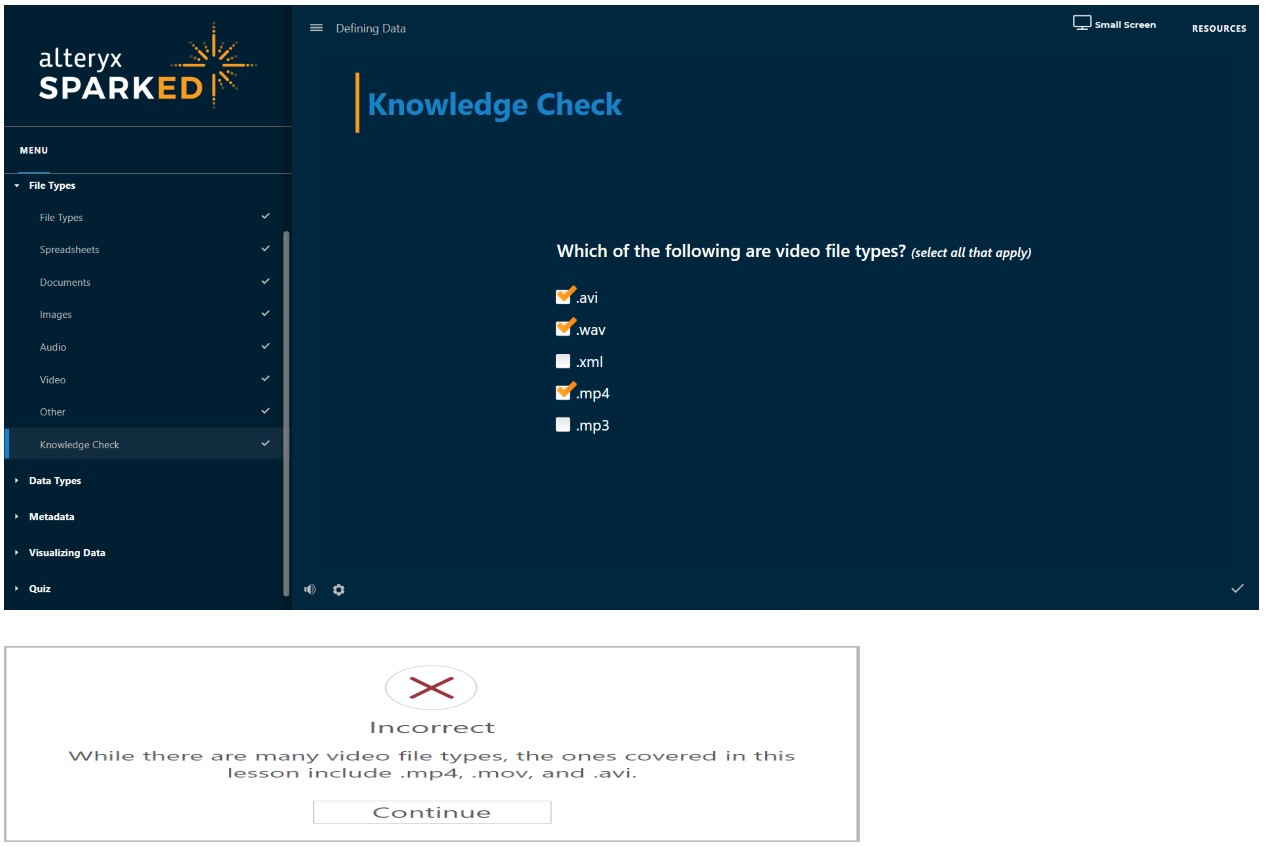 Solved Defining Data Quiz Question Data Types Video Alteryx Community