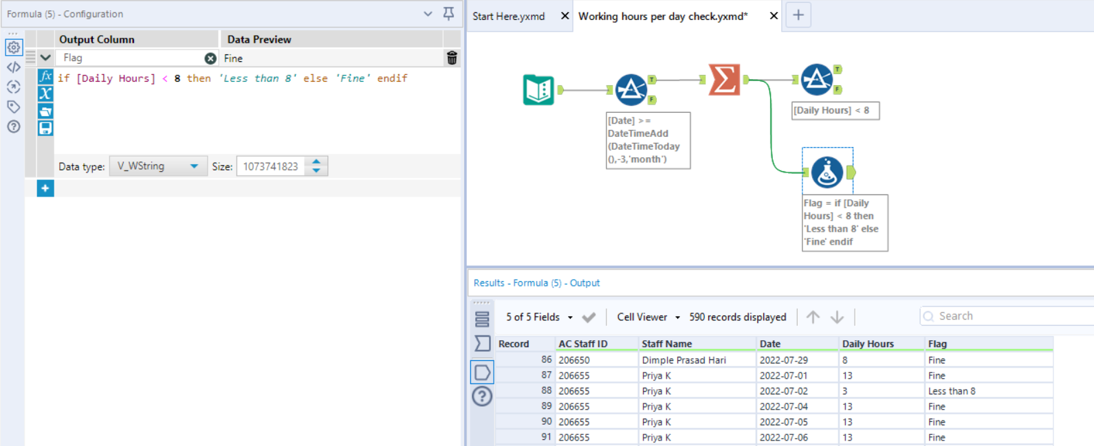 Solved: Creating a Dynamic Date Filter and Flag the Missou... - Alteryx Community