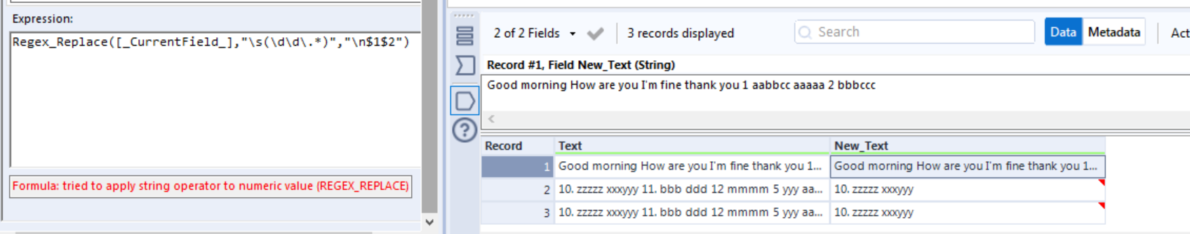 Solved: Expression for removing the line within cell with ... - Alteryx Community